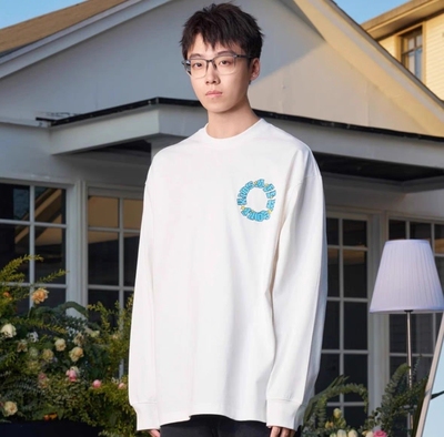 afgk1103陈泽联名同款星星环形logo长袖秋冬国潮男女美式情侣