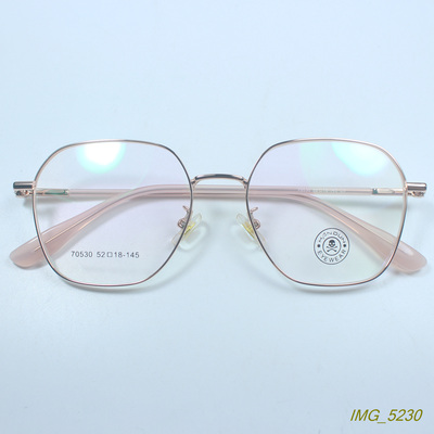 正品新货潮金属多边型大框男女近视眼镜框光学架多色70530