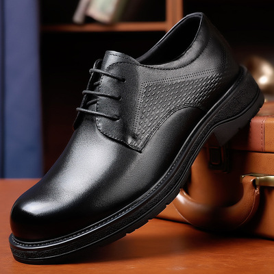 头层牛皮新款男士商务皮鞋真皮正