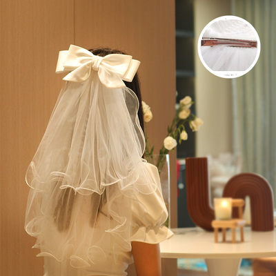 头纱领证求婚拍照道具登记小头饰