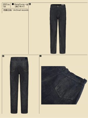 尚宗ShangTsung 23ss1th【壹】| 泥侵加工 | 012 kuroki 15oz牛裤