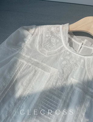 【精致浪漫】洛丽塔蕾丝复古绣花薄棉衫手洗熨烫（薄棉洗后微皱）