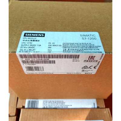 6ES7215-1HG40-0XB0西门子S7-1200CPU1215C紧凑型CPUDC/DC/继电器