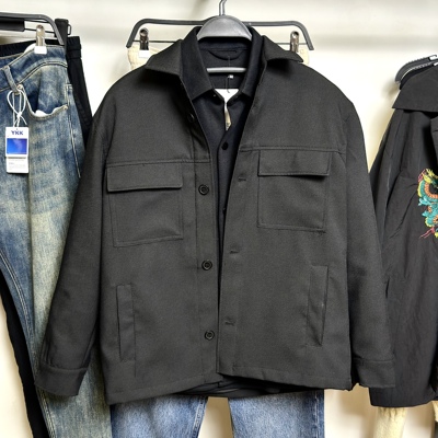 柜529！春季新品男装口袋饰纹理衬衫工装户外夹克薄 3918500 800