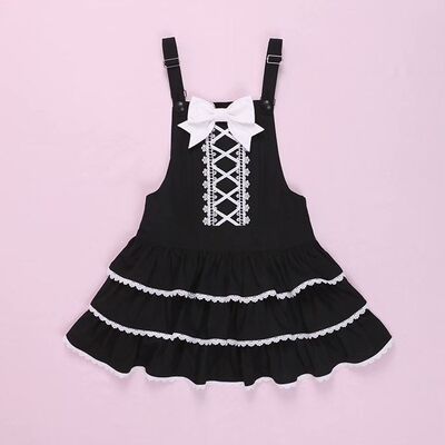 熊之原创lolita古早昭和蛋糕三层裙摆背带裙套装公主风清新甜美