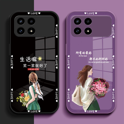 适用红米K90手机壳2510DRK44C防摔HmK90全包hongmiK9o保护套MiuiK90外套Rdemik90玻璃壳女款创意高级感个性
