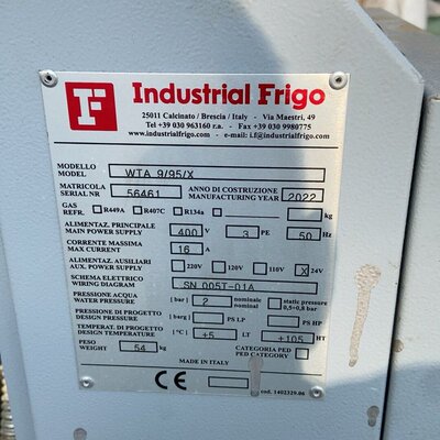 议价意大利产：Industrial Frigo具体型号参数看可维修