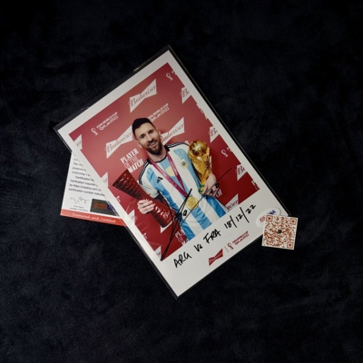 2022 FIFA World Cup Lionel Messi 亲签照 证书查询 梅西 对法国