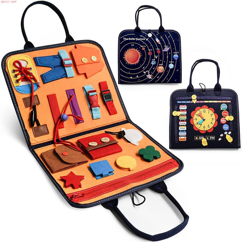 Kids Montessori Toys Educational Baby Busy Board Cartoon Ear