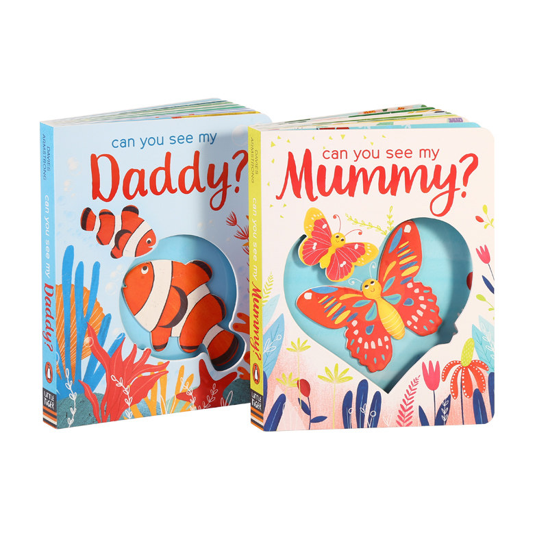 你能看到我的爸爸妈妈吗？两册套装点读版 Can you see my daddy&mummy？英语原版绘本小老虎系列毛毛虫点读笔配套书_虎窝淘