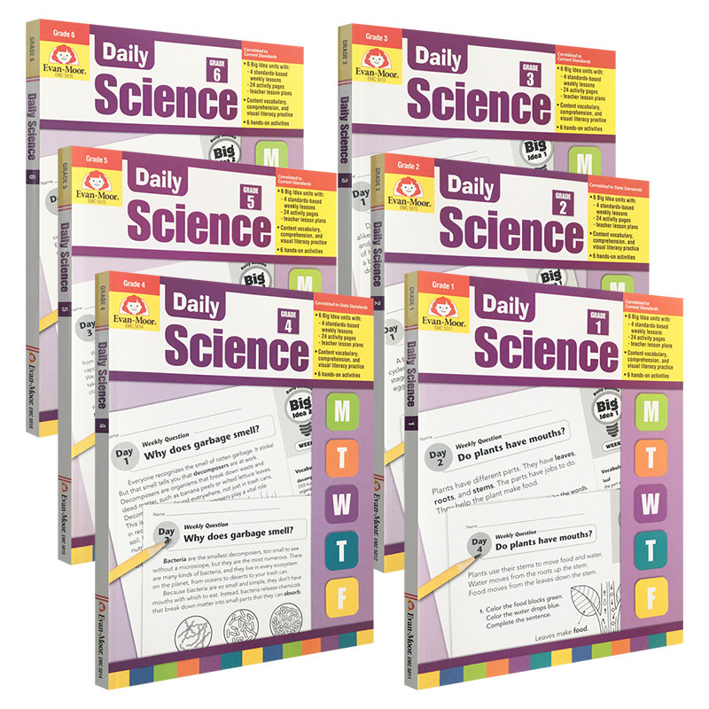 Evan-Moor Daily Science TE每日练习系列科学完整版美国加州教辅 evanmoor_虎窝淘