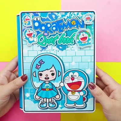 Toca系列哆啦A梦蓝胖子纸娃娃换装玩具材料包图纸包DIY手工自制娃