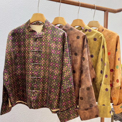 26年早春立领新中式提花宽松短外套