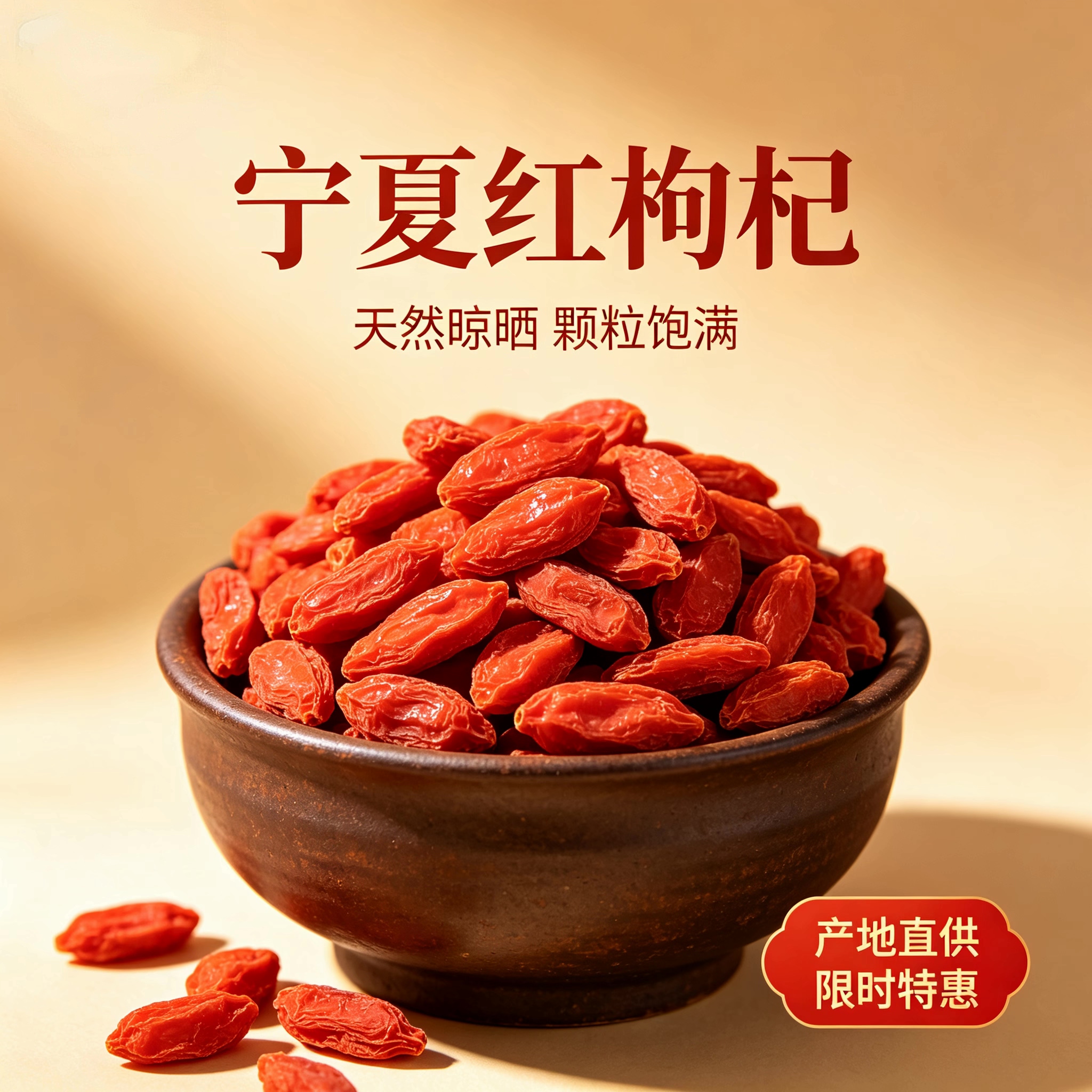 头茬宁杞特级红枸杞子宁夏大颗粒泡水泡茶煲汤滋补枸杞2026
