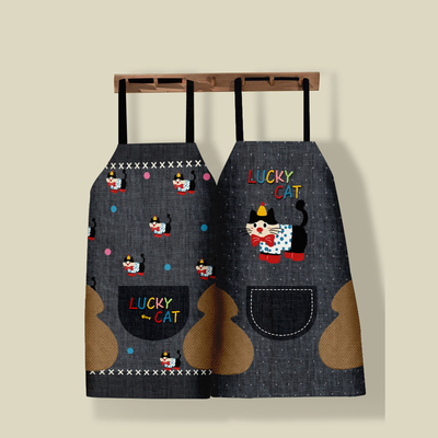 围裙防水家用挂脖罩衣围腰工作服