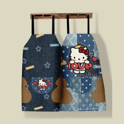 厨房可擦手围裙防水挂脖罩衣围腰