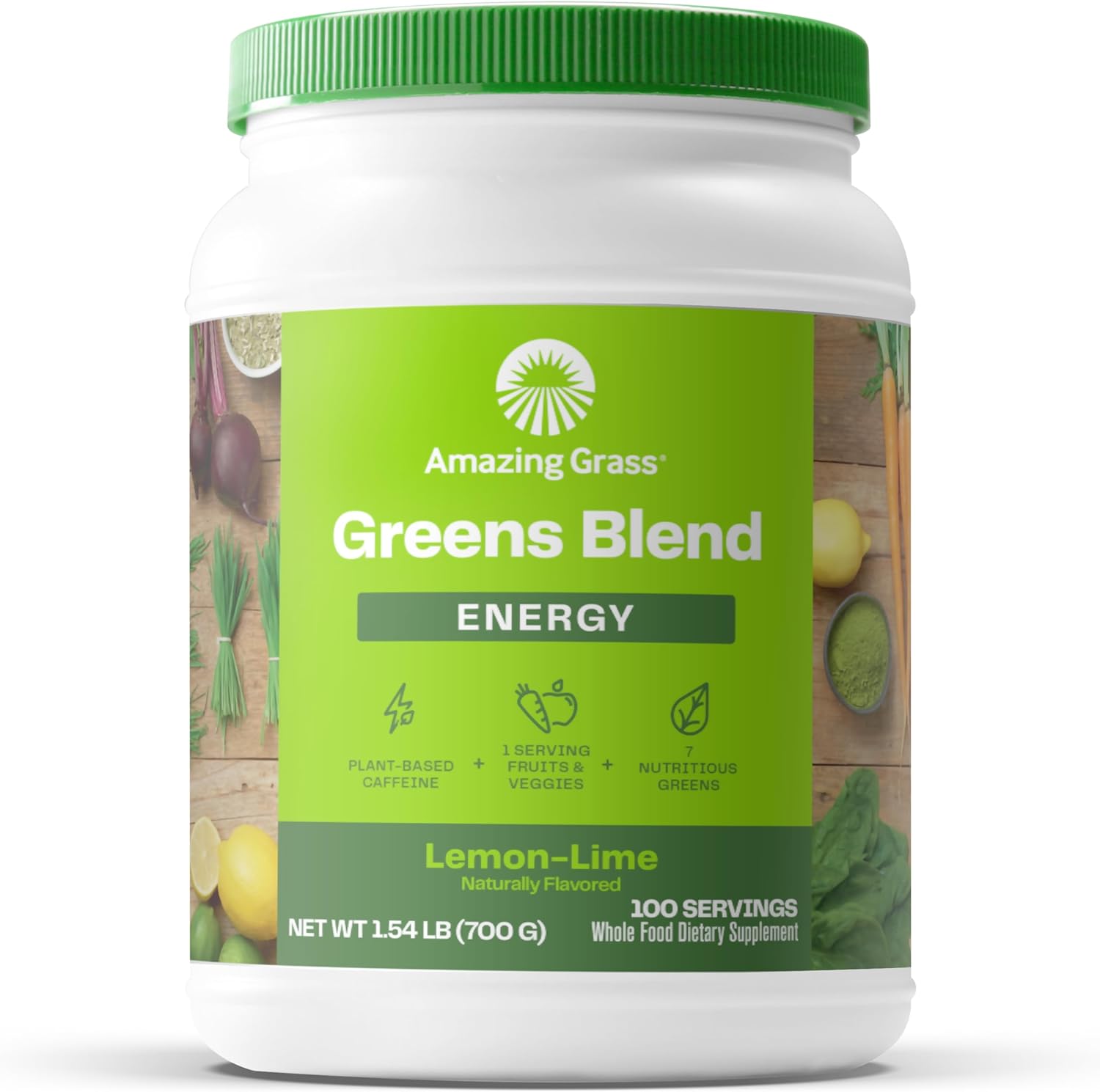 特价美国Amazing Grass有机能量果蔬粉Lemon-Lime青柠口味 700g