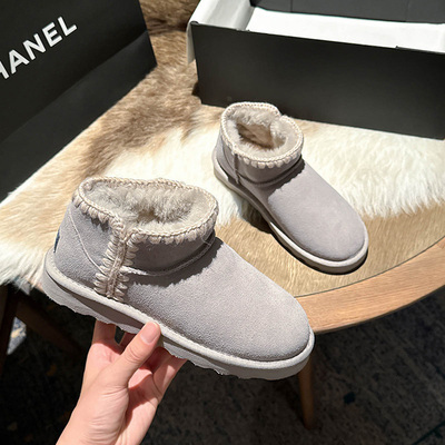 澳洲TASMANAUS北欧风刺绣雪地靴