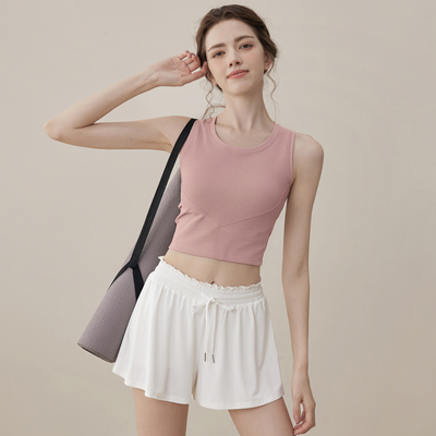 新丽雅美背一体式运动瑜伽背心夏