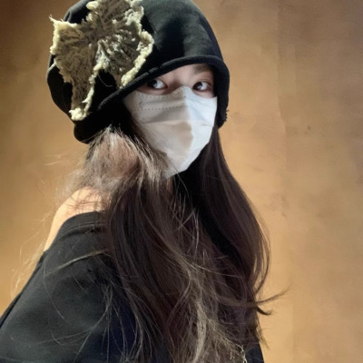 卷边堆堆帽女新款春季复古包头帽