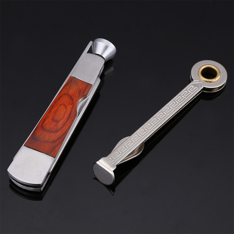 VIKSS烟具多功能红木烟刀烟斗清理工具烟丝带压棒通针清洁用品