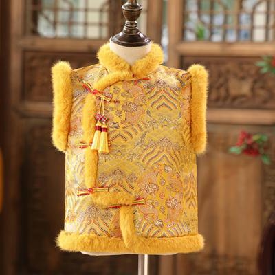 流苏宝宝过年服唐装马甲