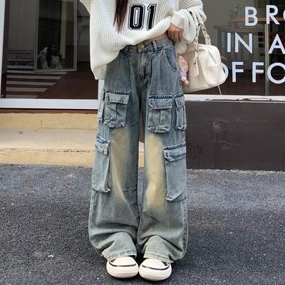 3MER工装牛仔裤宽松阔腿