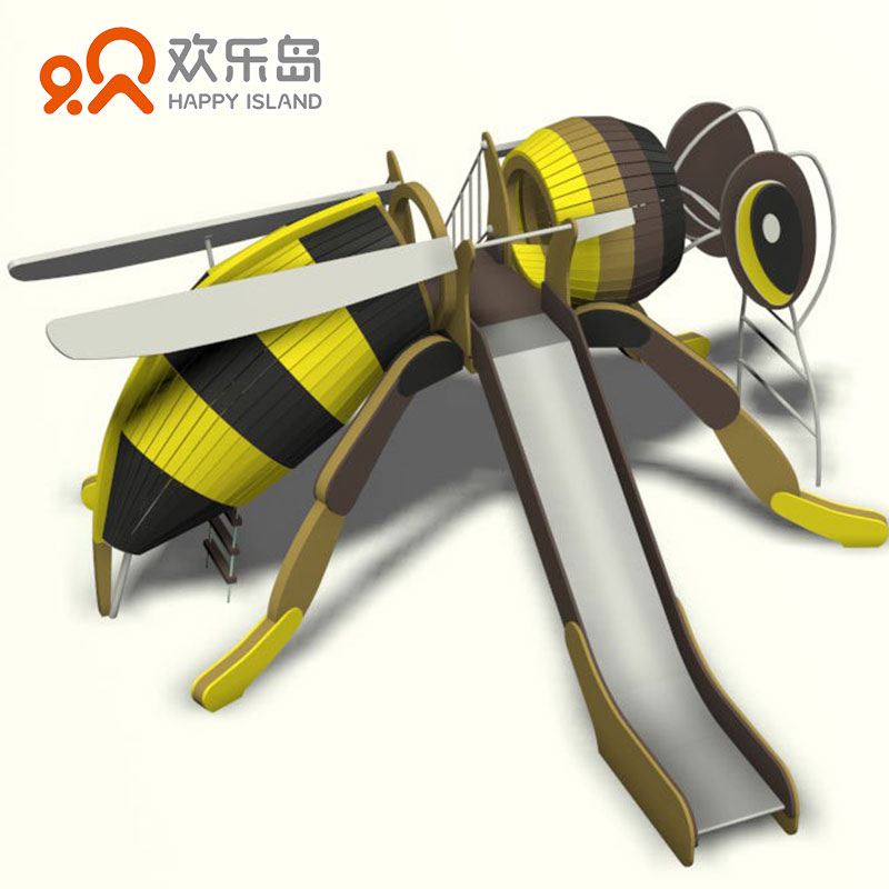 大黄蜂滑梯户外儿童娱乐设施小蜜蜂滑梯小区游乐区不锈钢滑梯器材