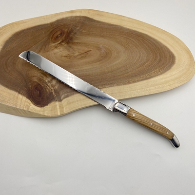 Laguiole 高档橄榄木柄面包刀锯齿刀