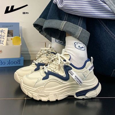 回力女鞋运动鞋2026春季新款小众厚底增高小白鞋子休闲鞋老爹鞋子