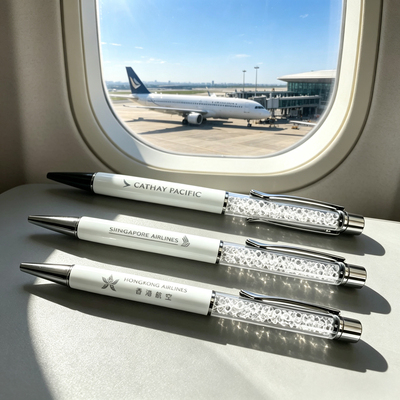 Cathay Pacific国泰航空新加坡香港航空水晶钻石笔签字笔广告活动