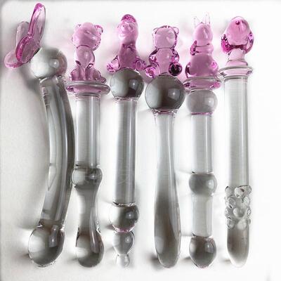 Glass-made femalemasturbation toy fake phallus adult product
