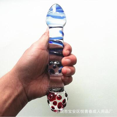 Glass-made femalemasturbation toy fake phallus adult product