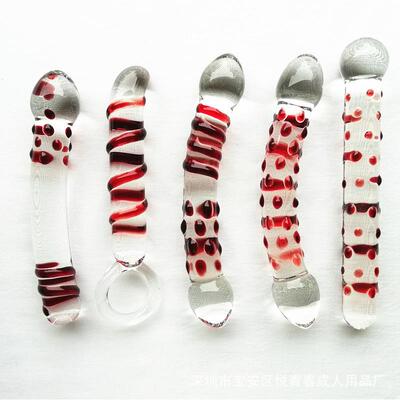 Glass-made femalemasturbation toy fake phallus adult product