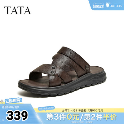 TATA/他她2026夏商场同款时尚百搭凉鞋男新款VWM01BL6