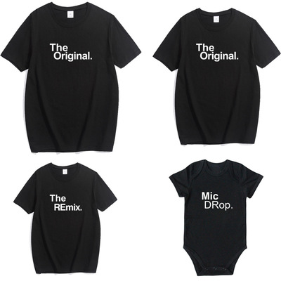 家庭装T恤Family Matching tshirts Women t-shirt kids Tee Tops