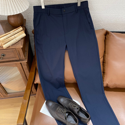 男士新款休闲裤半松紧腰休闲商务通勤百搭舒适保罗彼得ZFFAK00901