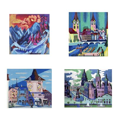 liveart德国画家Ernst Ludwig Kirchner苏黎世建筑 原版装饰画