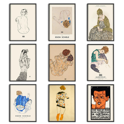 埃贡席勒人物原版装饰画