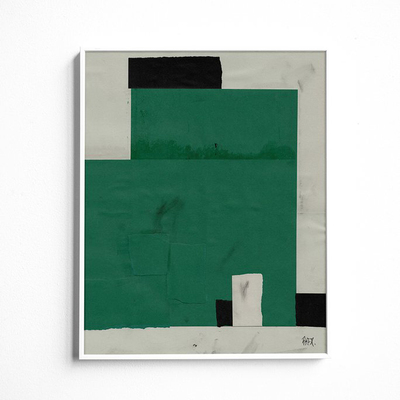 进口瑞典绿色小众艺术风装饰画