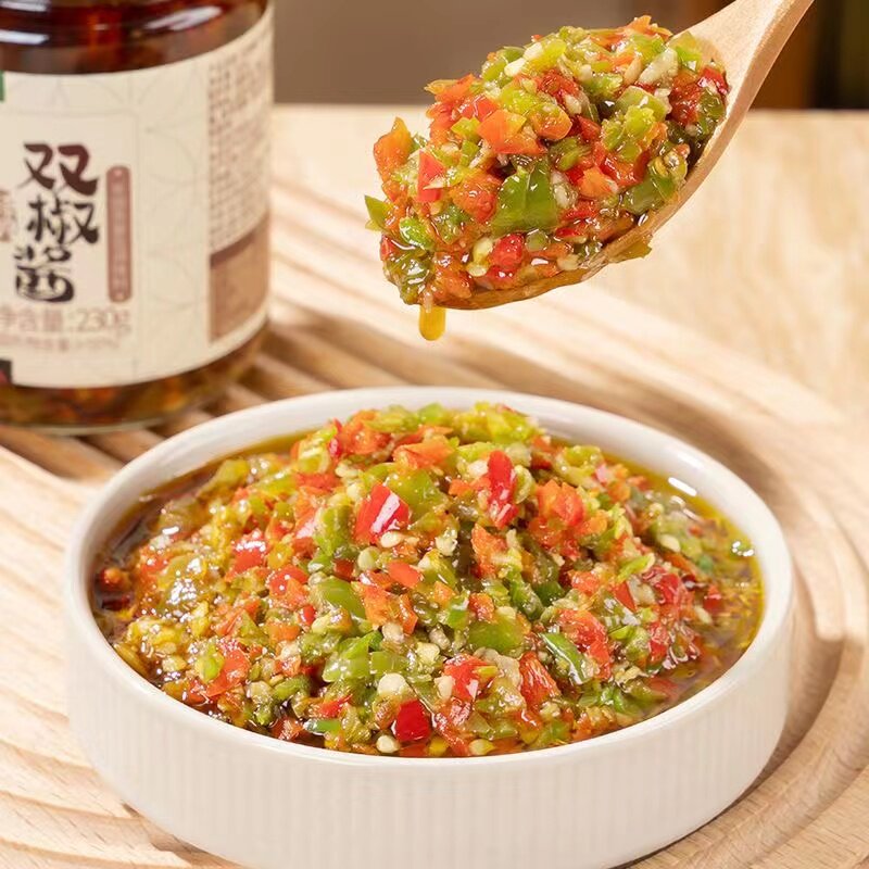川娃子双椒酱农家下饭菜拌面双色剁椒拌饭酱类调料炸酱面酱辣子酱