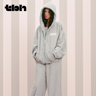 tbh野兽派可丽绒连帽卫衣套装