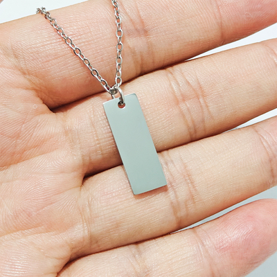 customize项链吊坠DIY钛钢饰品男女款小众高级感中性风十字链字母