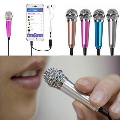 mini Portable 35mm Stereo Studio Mic KTV Karaoke Mini Micro