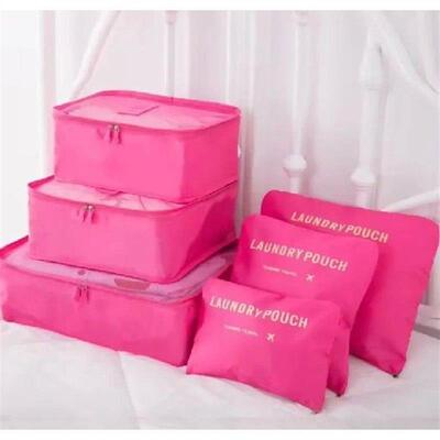 6 Pcs Travel Organizer Storage Bag Set for Clothes Tidy