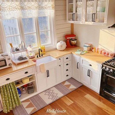 1/6 Doll House Model Furniture Accessories Kitchen Cupboard