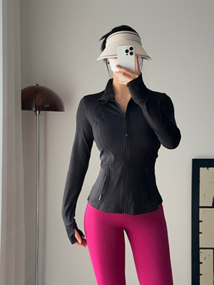 lulu瑜伽服Define外套秋冬女修身显瘦运动长袖跑步骑行训练健身服