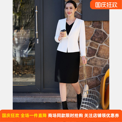 皮尔卡丹女26春黑色百搭无袖V领收腰通勤气质连衣裙P51104D4071B0