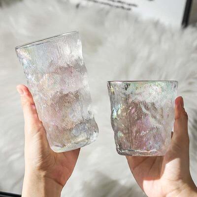 Glacier Pattern Glass Cup Water Cup Womens Summer Beer Cup