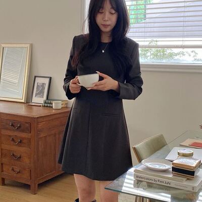 六1125韩国正品kimera-j--8064 连衣裙区可爱优雅冬季气质正品